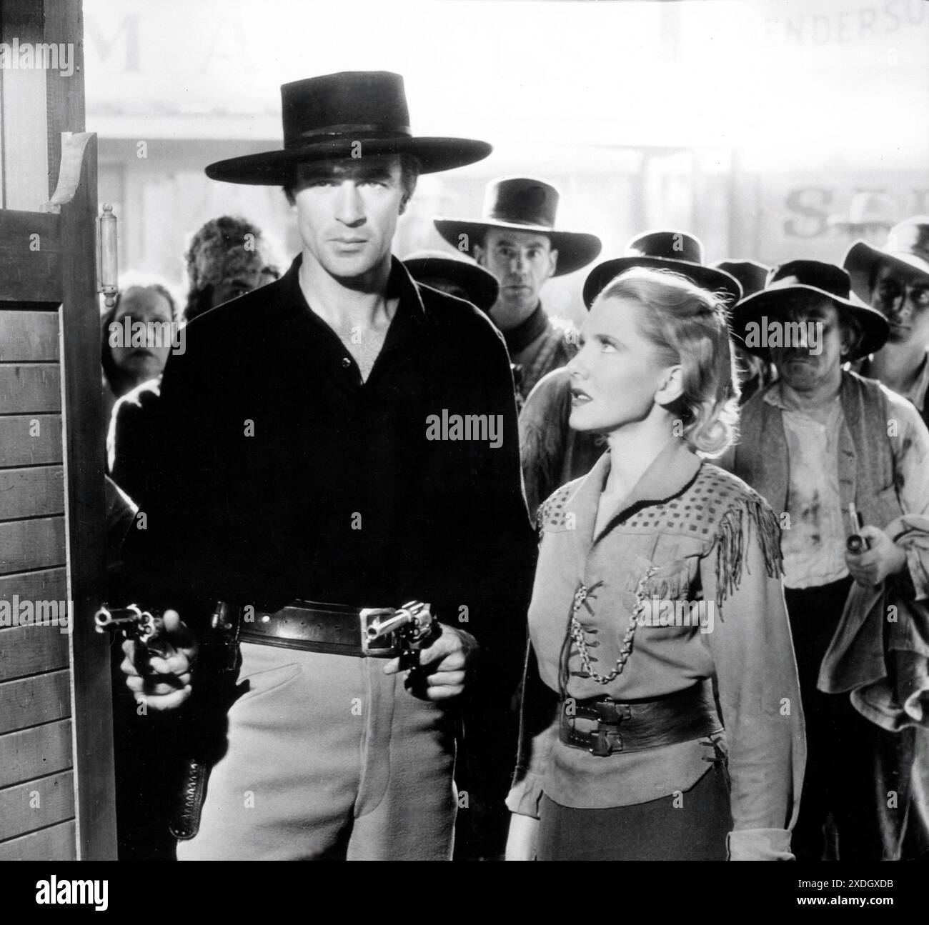 GARY COOPER as Wild Bill Hickok and JEAN ARTHUR as Calamity Jane in THE ...