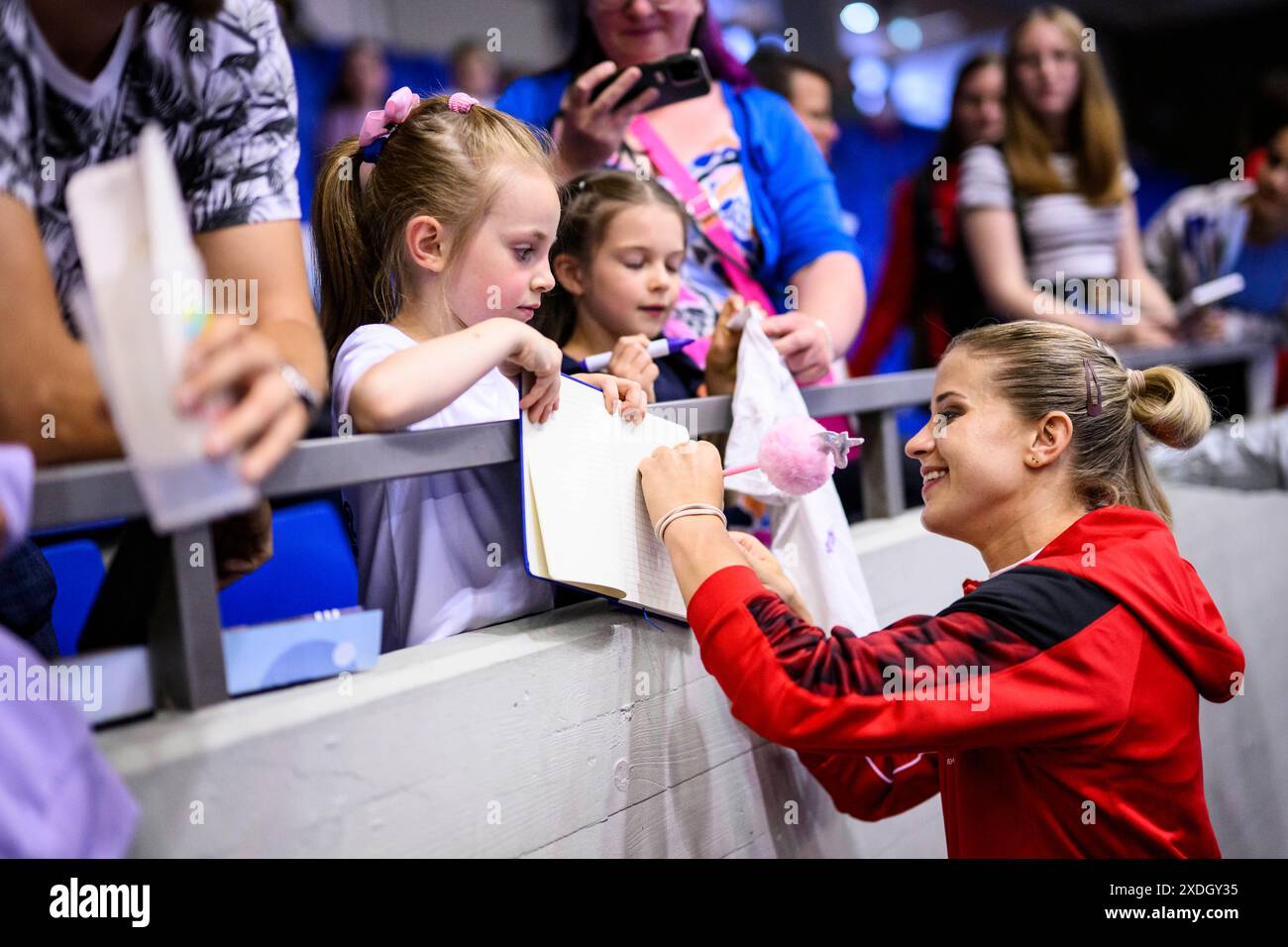 22 June 2024, Hesse, Rüsselsheim: Gymnastics: Olympic qualification ...