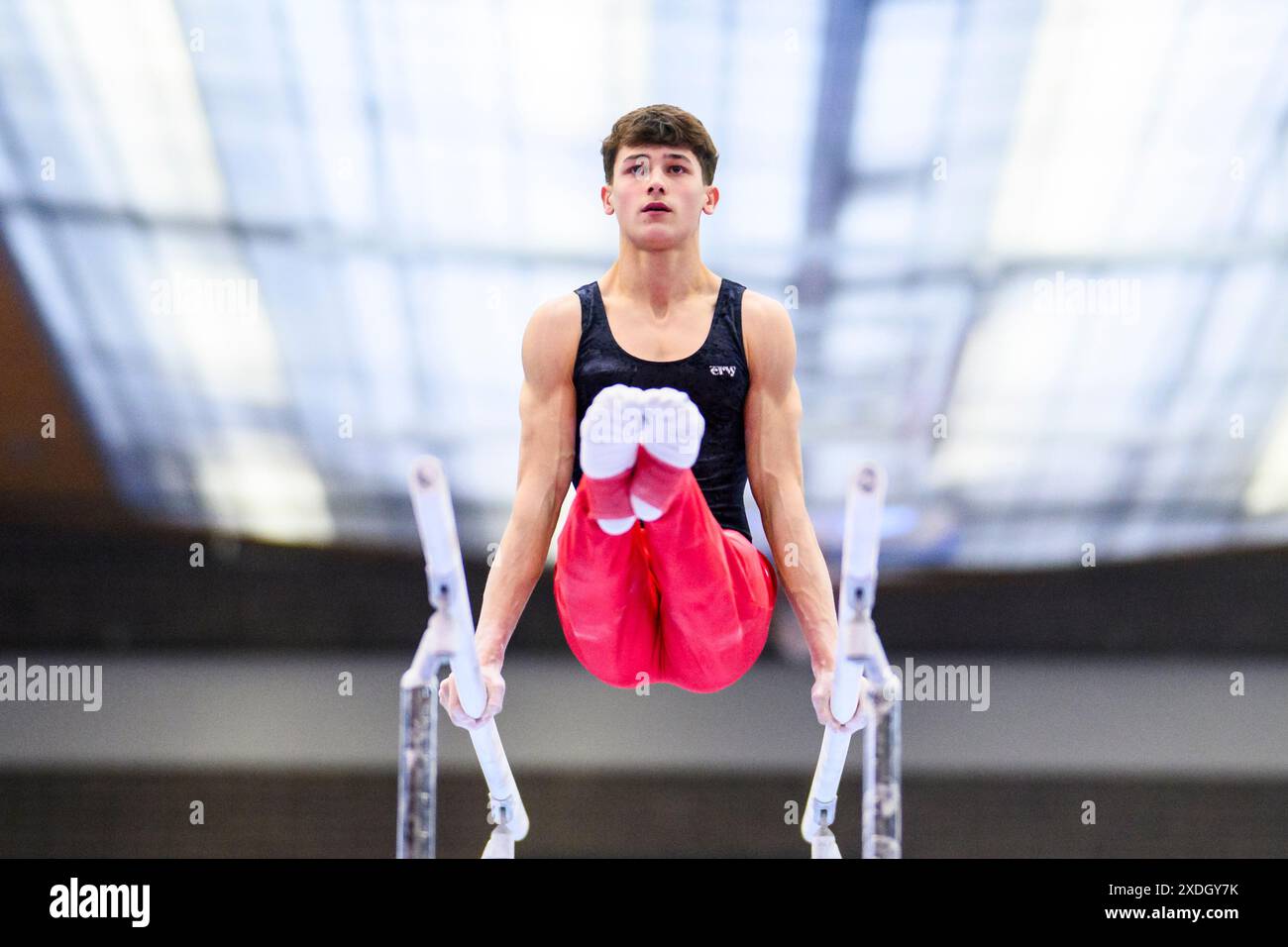 22 June 2024, Hesse, Rüsselsheim: Gymnastics: Olympic qualification ...