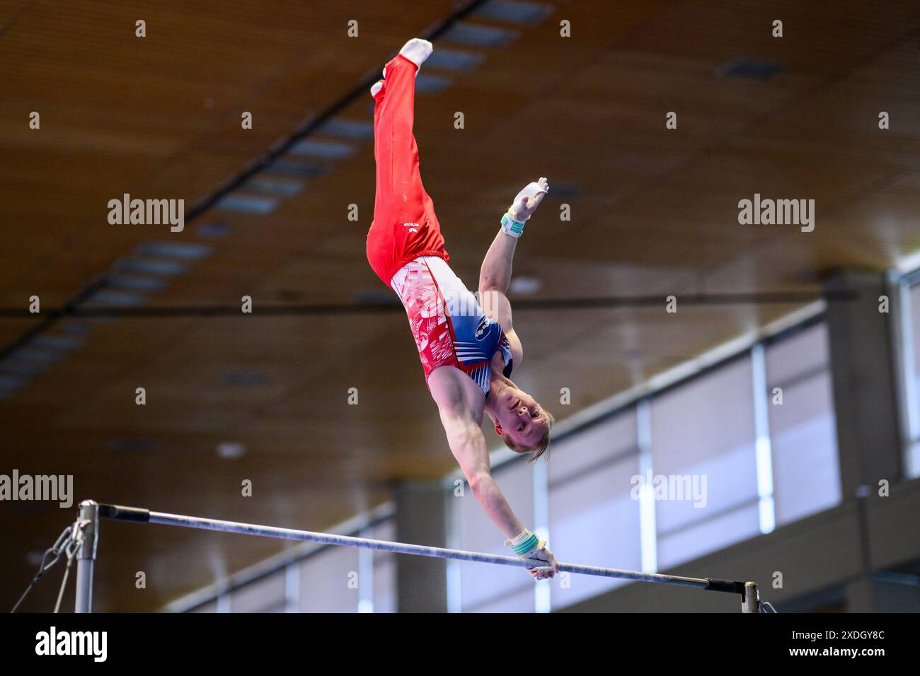 22 June 2024, Hesse, Rüsselsheim: Gymnastics: Olympic qualification ...
