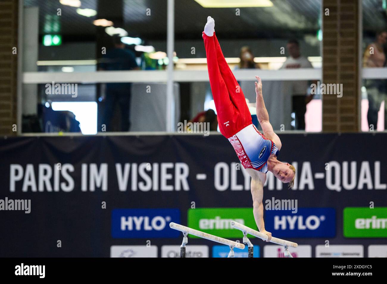 22 June 2024, Hesse, Rüsselsheim: Gymnastics: Olympic qualification ...