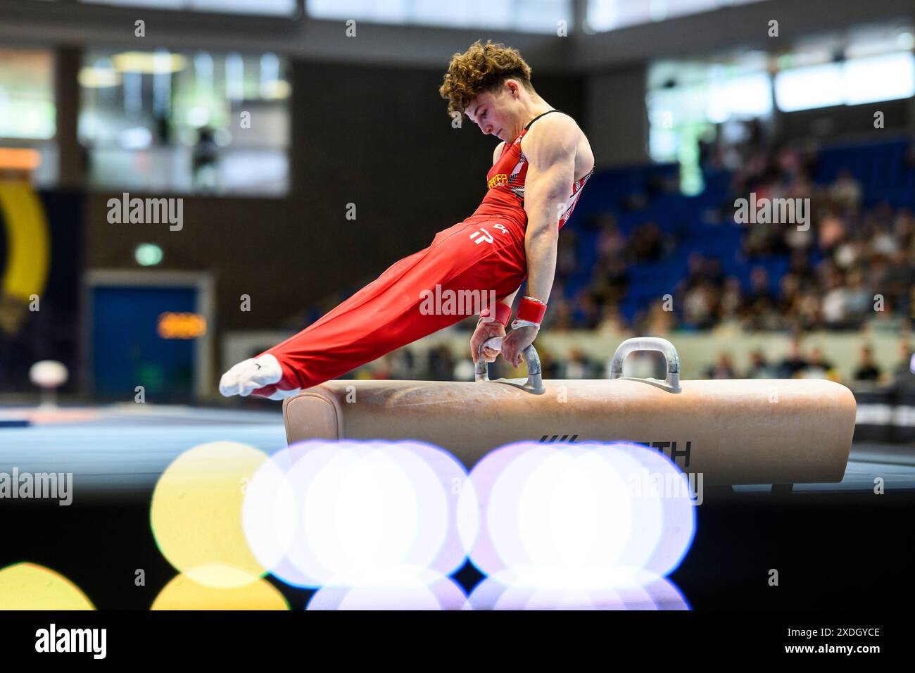 22 June 2024, Hesse, Rüsselsheim: Gymnastics: Olympic qualification 2024, 22.06.2024, large ...