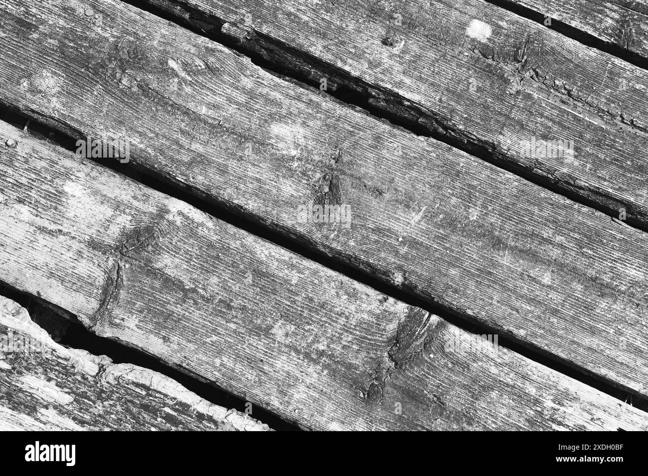 Grunge, texture and monochrome of wood, plank and timber for carpentry ...