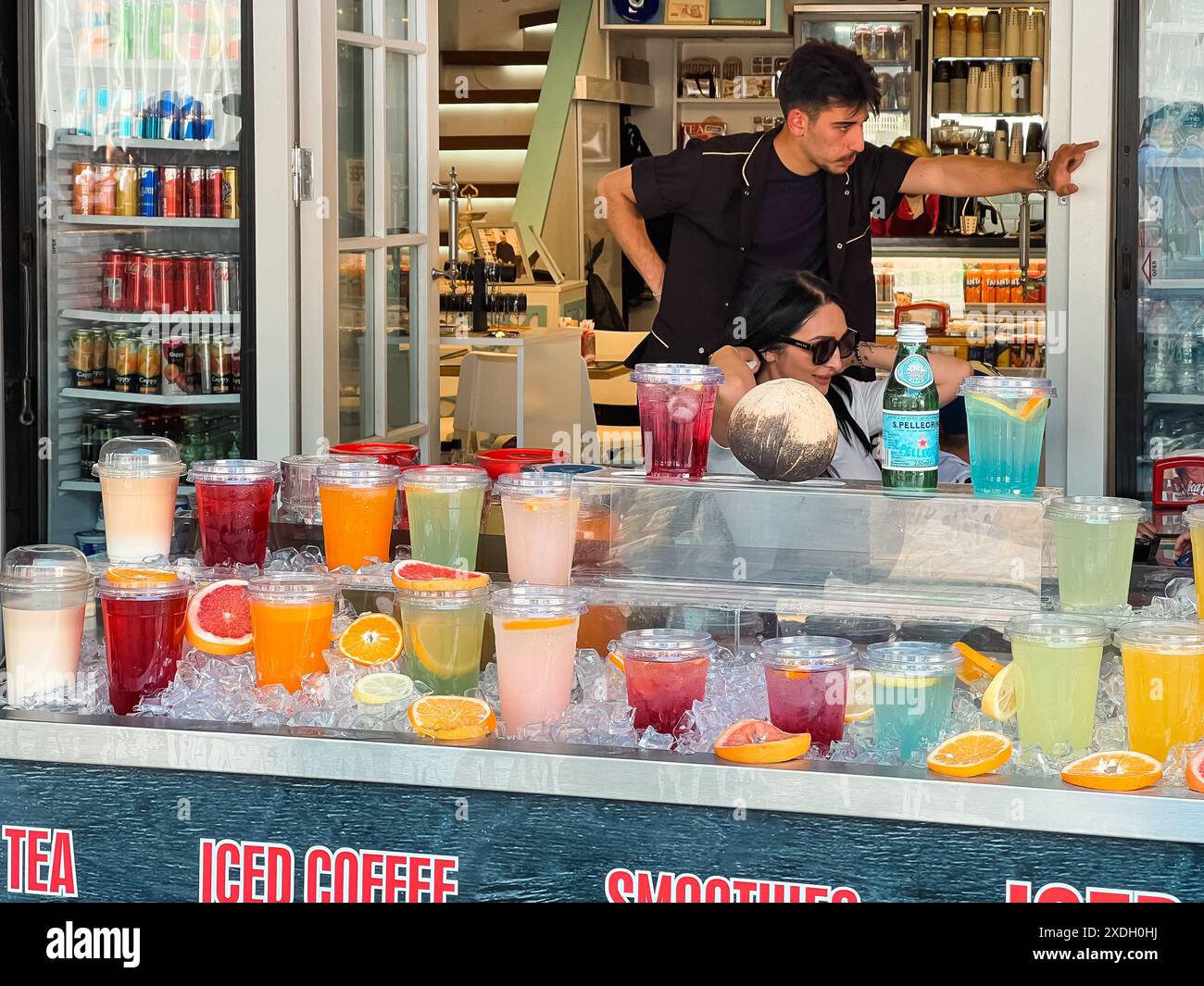 Istanbul, Turkey - May 5, 2024: A colorful display of refreshing ...