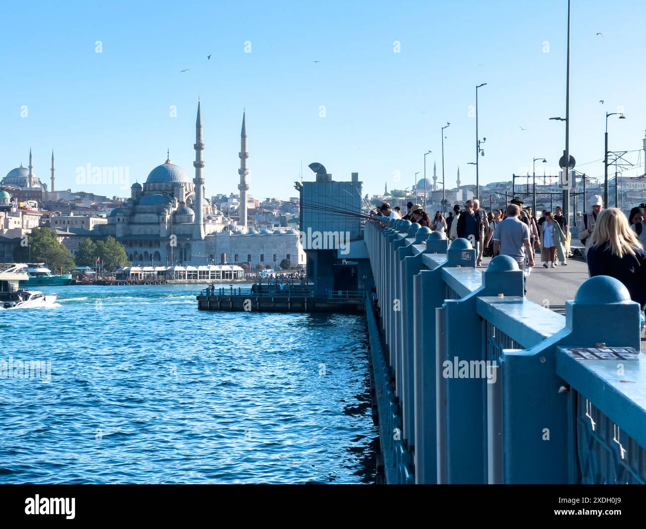 Istanbul, Turkey - May 5, 2024: A vibrant walk along the Bosphorus with ...