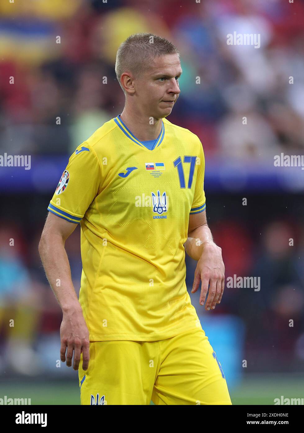 Dusseldorf, Germany, 21st June 2024. Oleksandr Zinchenko of Ukraine ...