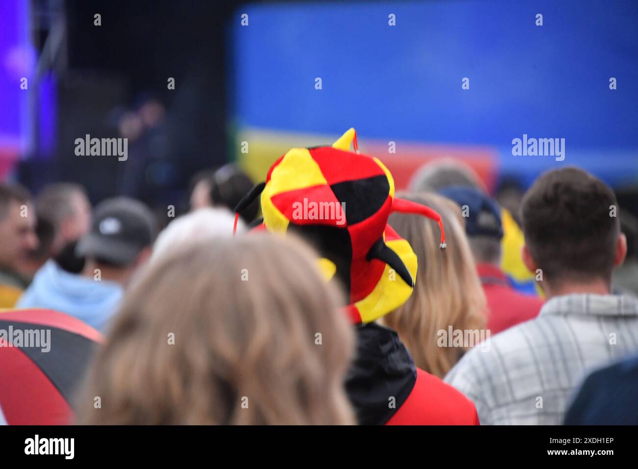 Stuttgart, Germany, 22nd Jun, 2024. Belgium fans enjoying the match ...