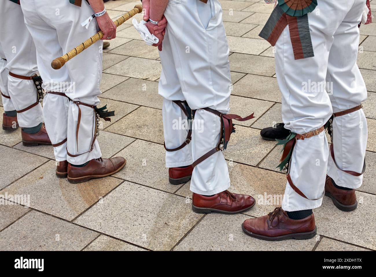 Morris Dancers leg bell ties. Stratford upon Avon, Warwickshire ...