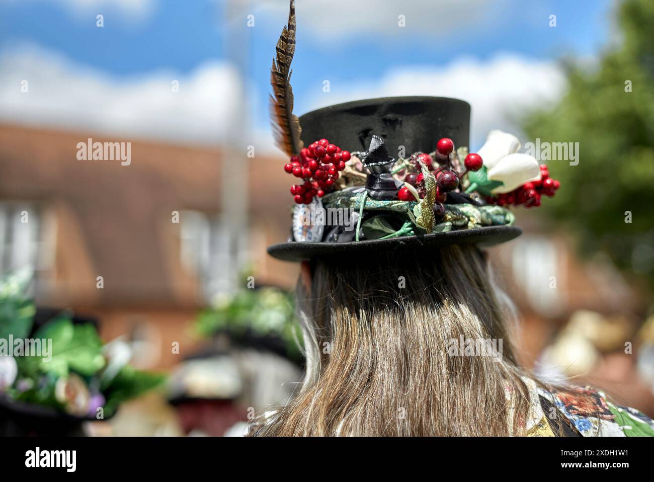 Morris Dancers traditional hat with adornments, Stratford upon Avon ...