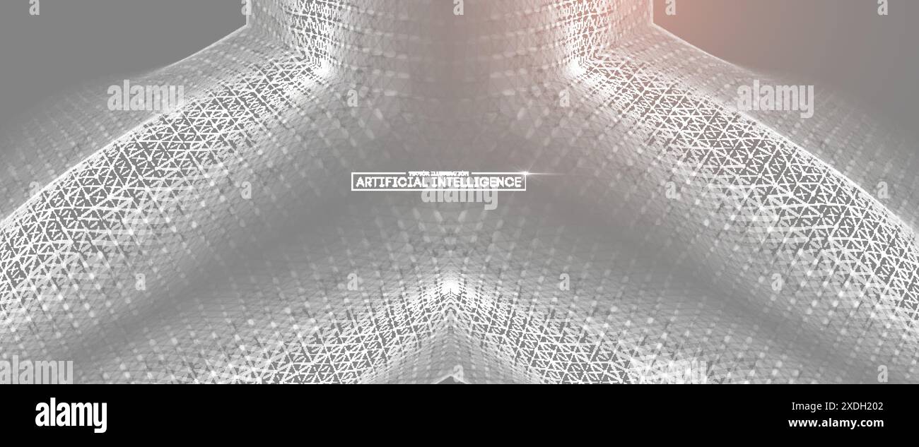 Futuristic visualization of an AI neural network depicted through a ...