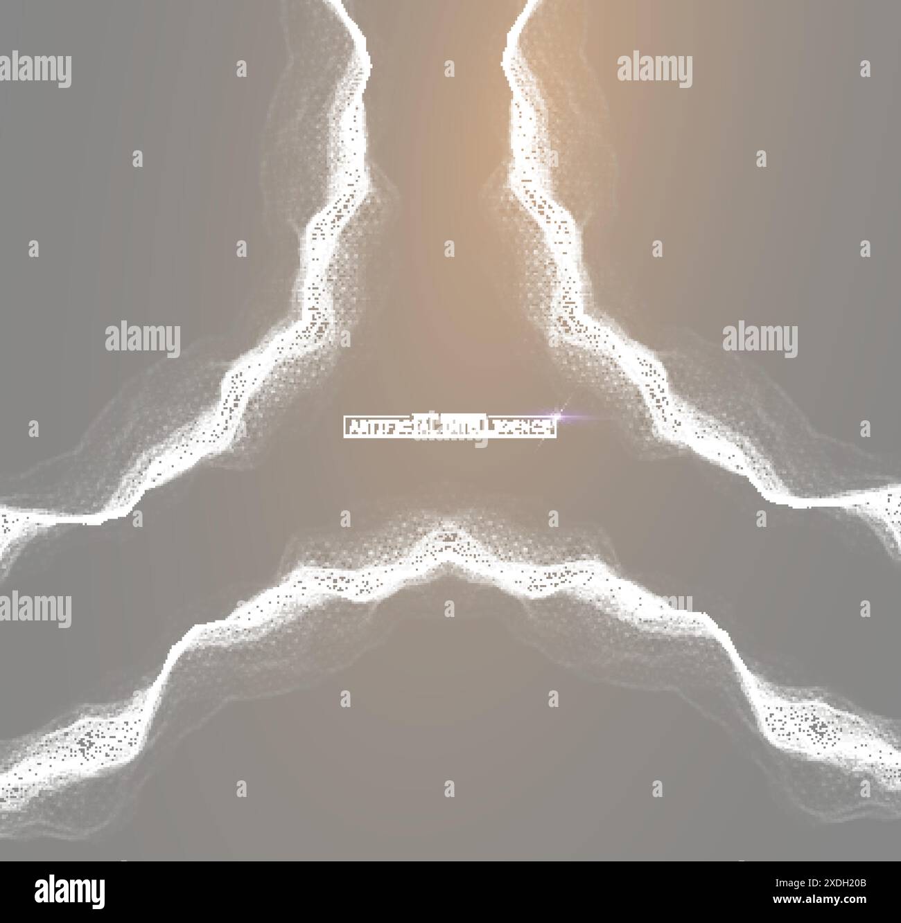 A digital illustration featuring an abstract glowing white wireframe in ...