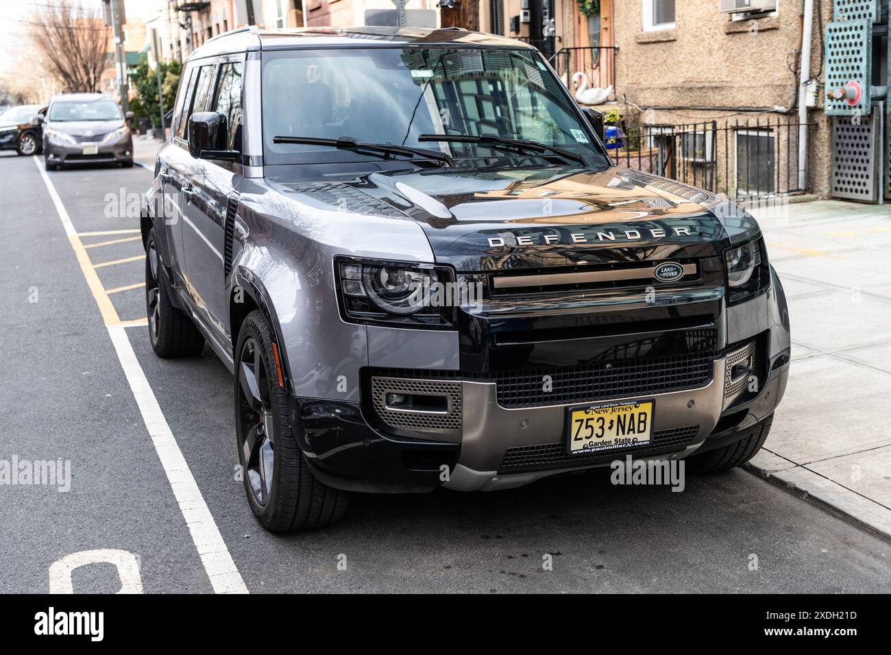 New York City, USA - April 01, 2024: 2020 Land Rover Defender L663 SUV car parked in the street ...