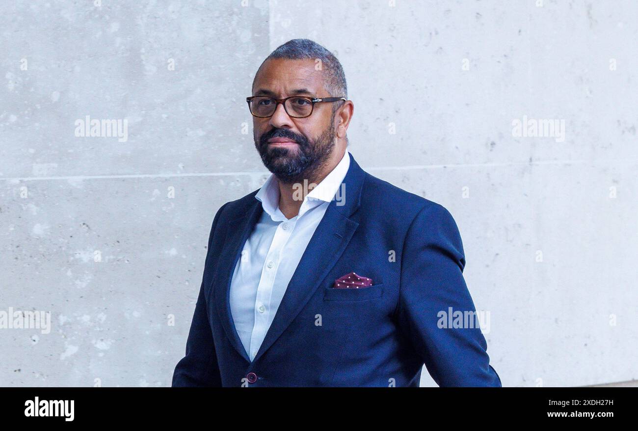 London, UK. 23rd June, 2024. James Cleverly, Home Secretary, arrives ...