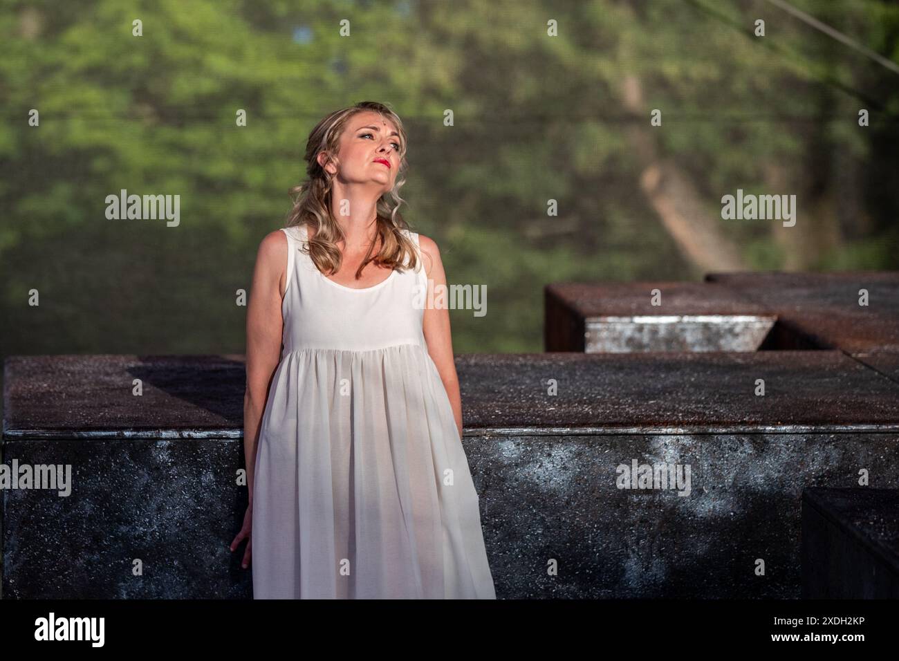 Hukvaldy, Czech Republic. 22nd June, 2024. Czech mezzo-soprano Anna Nitrova (role Varvara ...