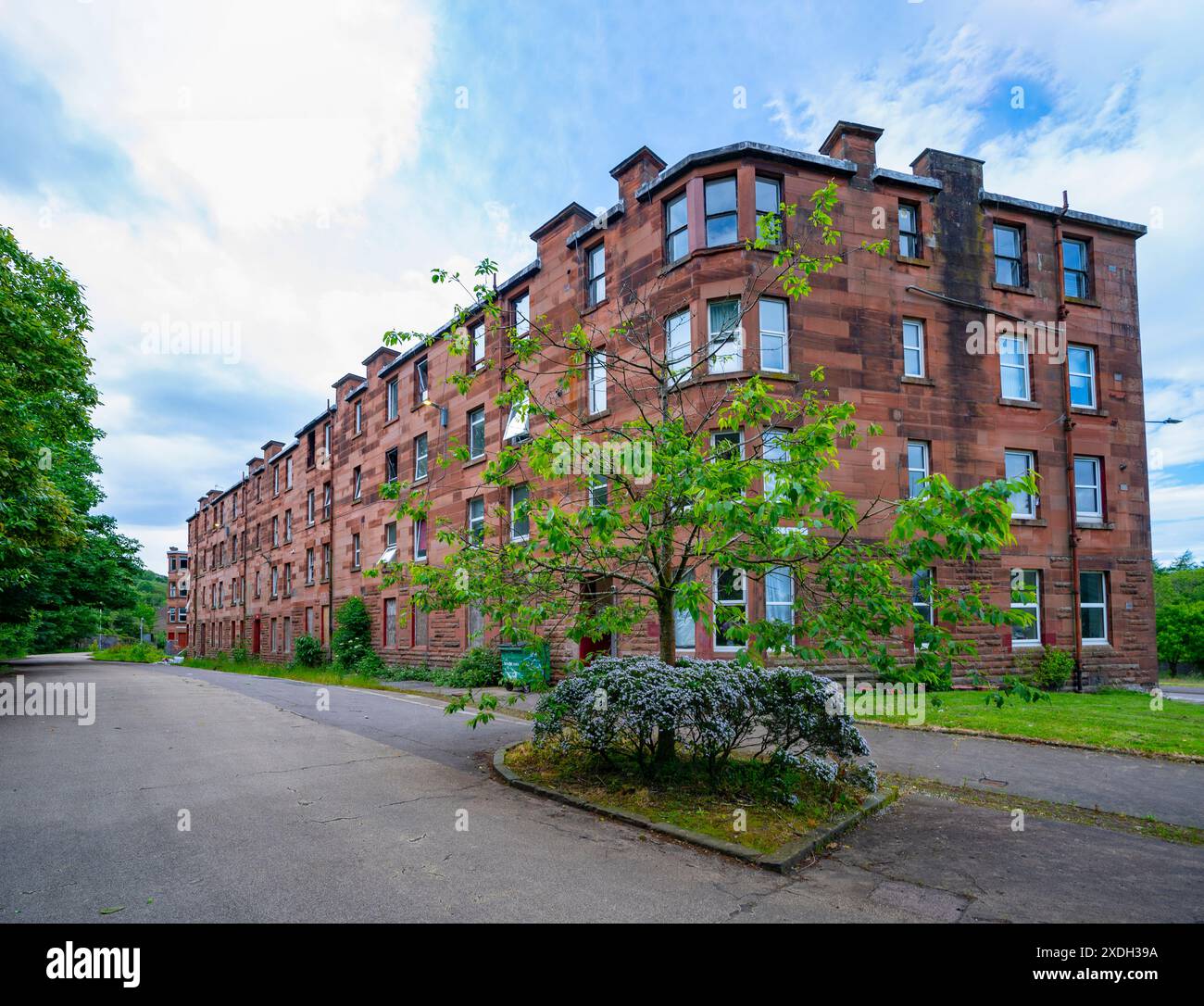 View of last few remaining occupied flats at Clune Park Estate in Port ...