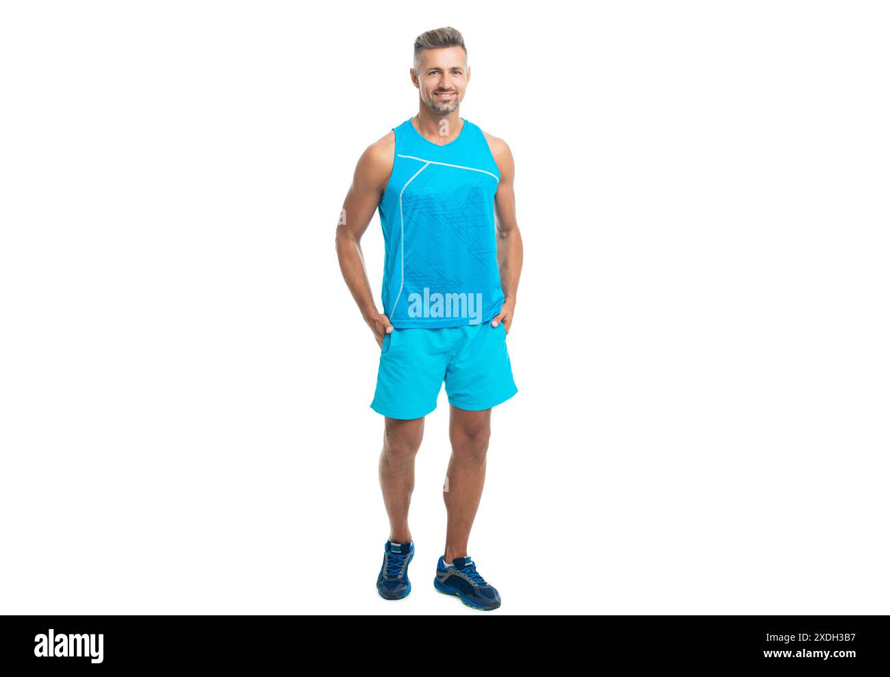The male sport athlete posing on studio. sport athlete with fit body ...