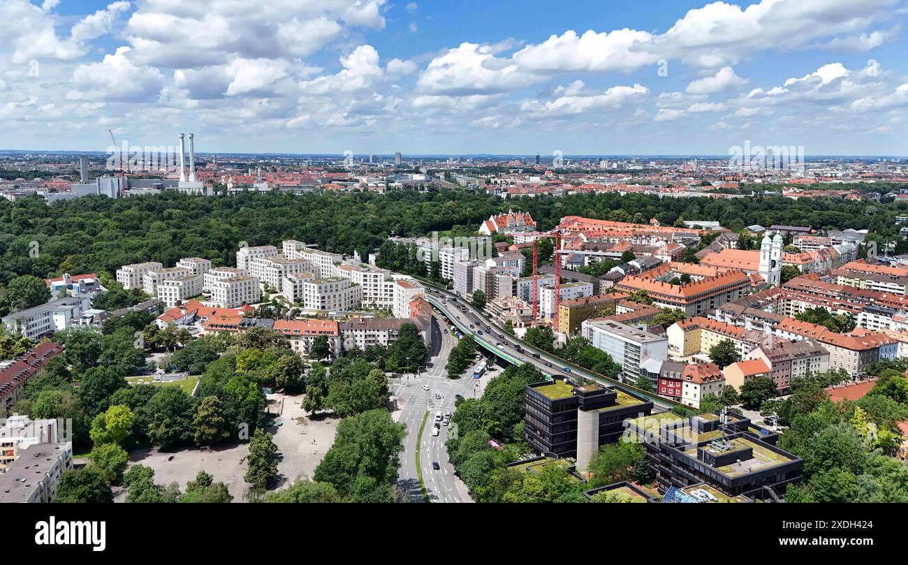 München, Deutschland 22. Juni 2024: Hier der Blick in München ...