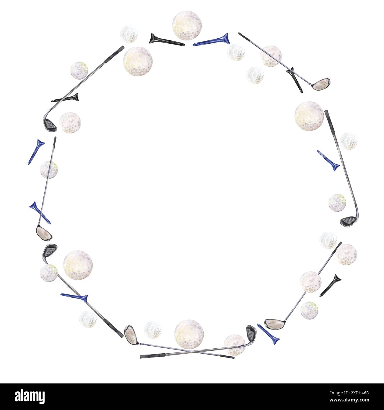 the circular frame of a golf theme Stock Photo - Alamy