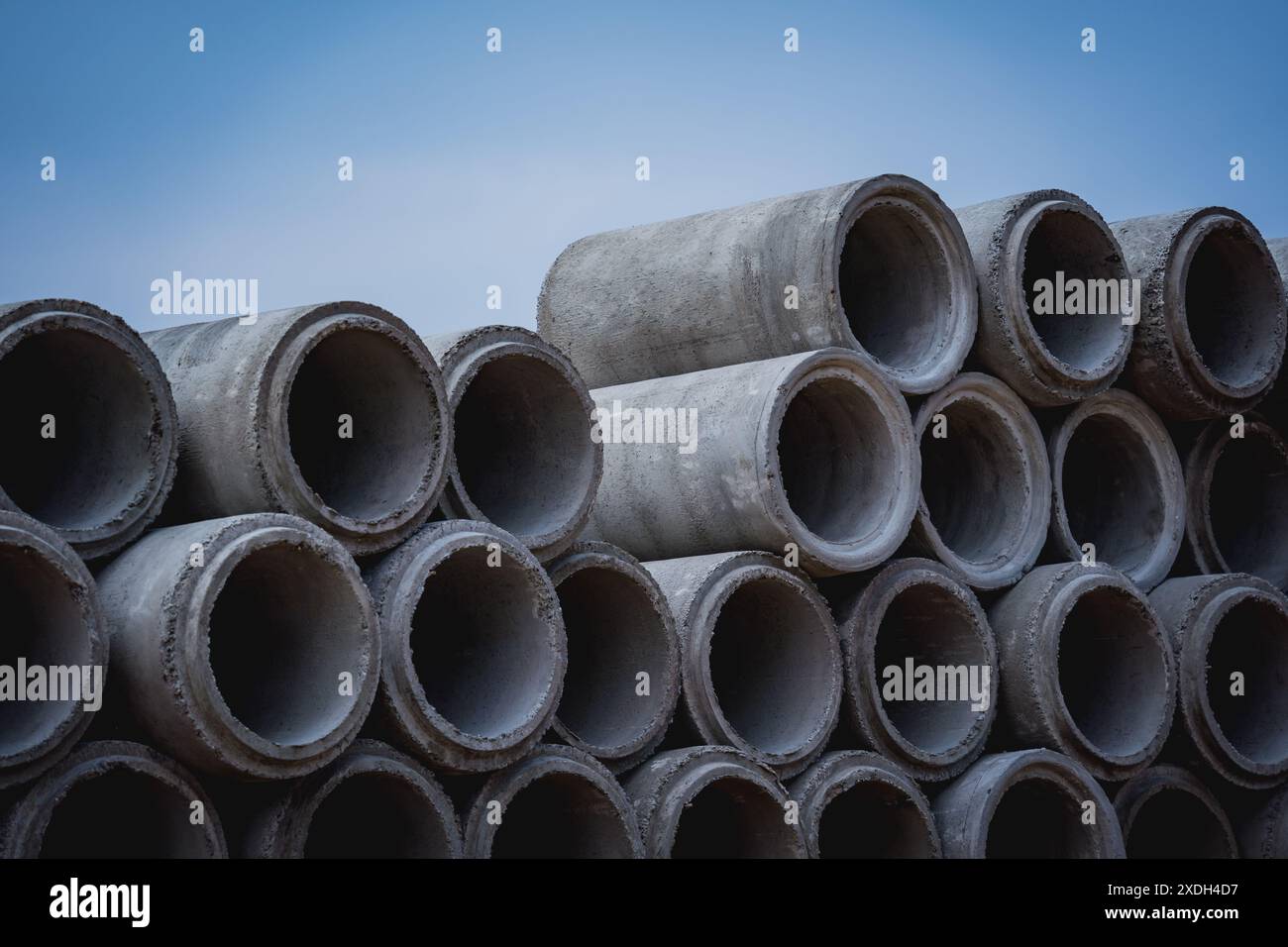 Stack concrete ring pipes hi-res stock photography and images - Alamy