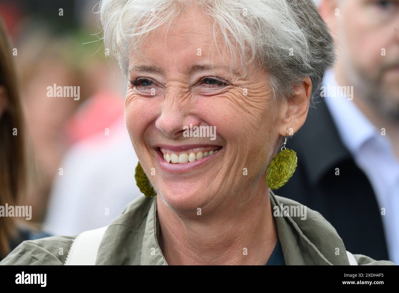 Dame Emma Thompson at the start of the Restore Nature Now march through ...