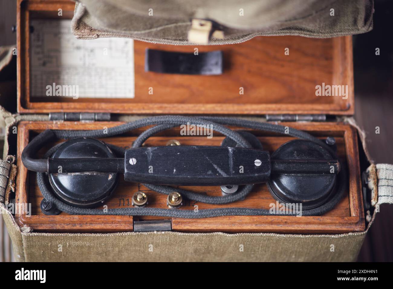 USSR field telephone for World War II communications. Historical items ...