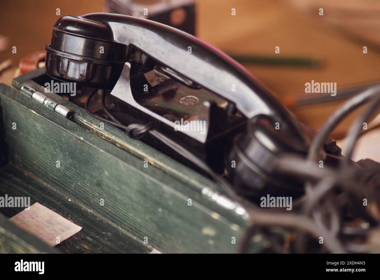 USSR field telephone for World War II communications. Historical items ...