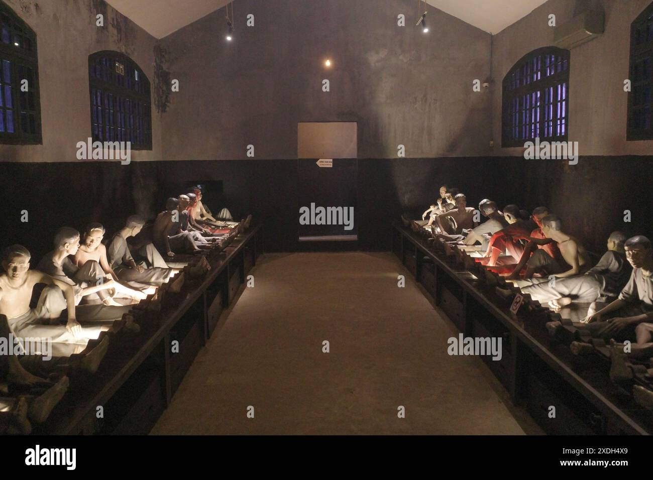 Hanoi, Vietnam - 29 Jan, 2024: Prison cell exhibit at the Maison ...