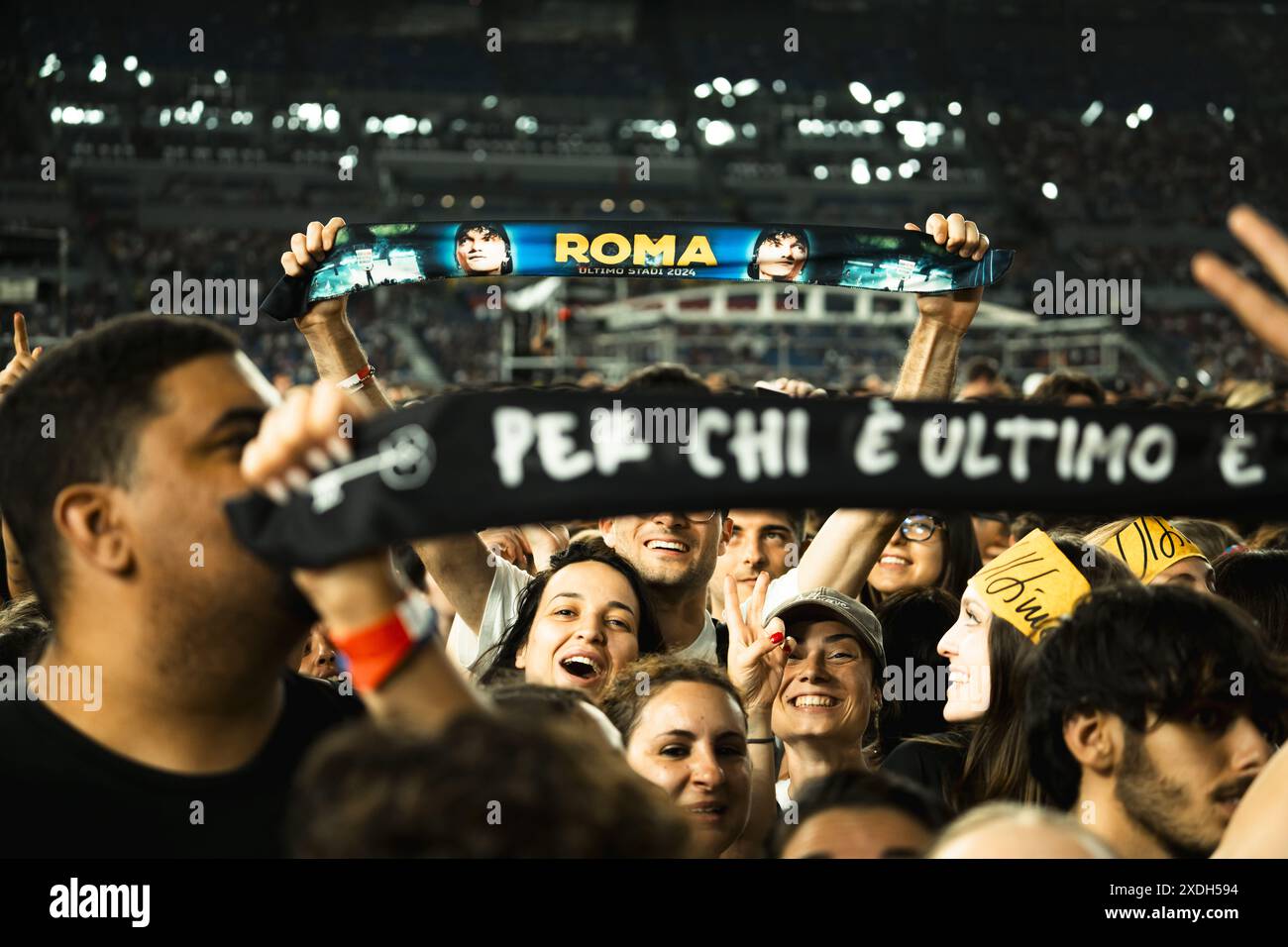 Rome. 06/22/2024 Ultimo's record-breaking tour continues. The Roman ...
