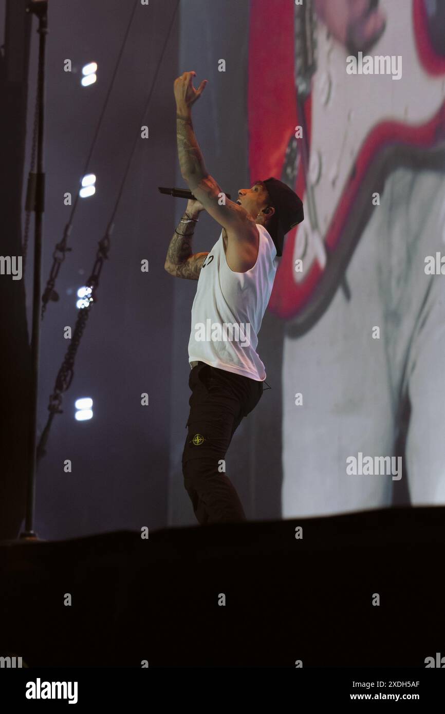 Rome. 06/22/2024 Ultimo's record-breaking tour continues. The Roman ...