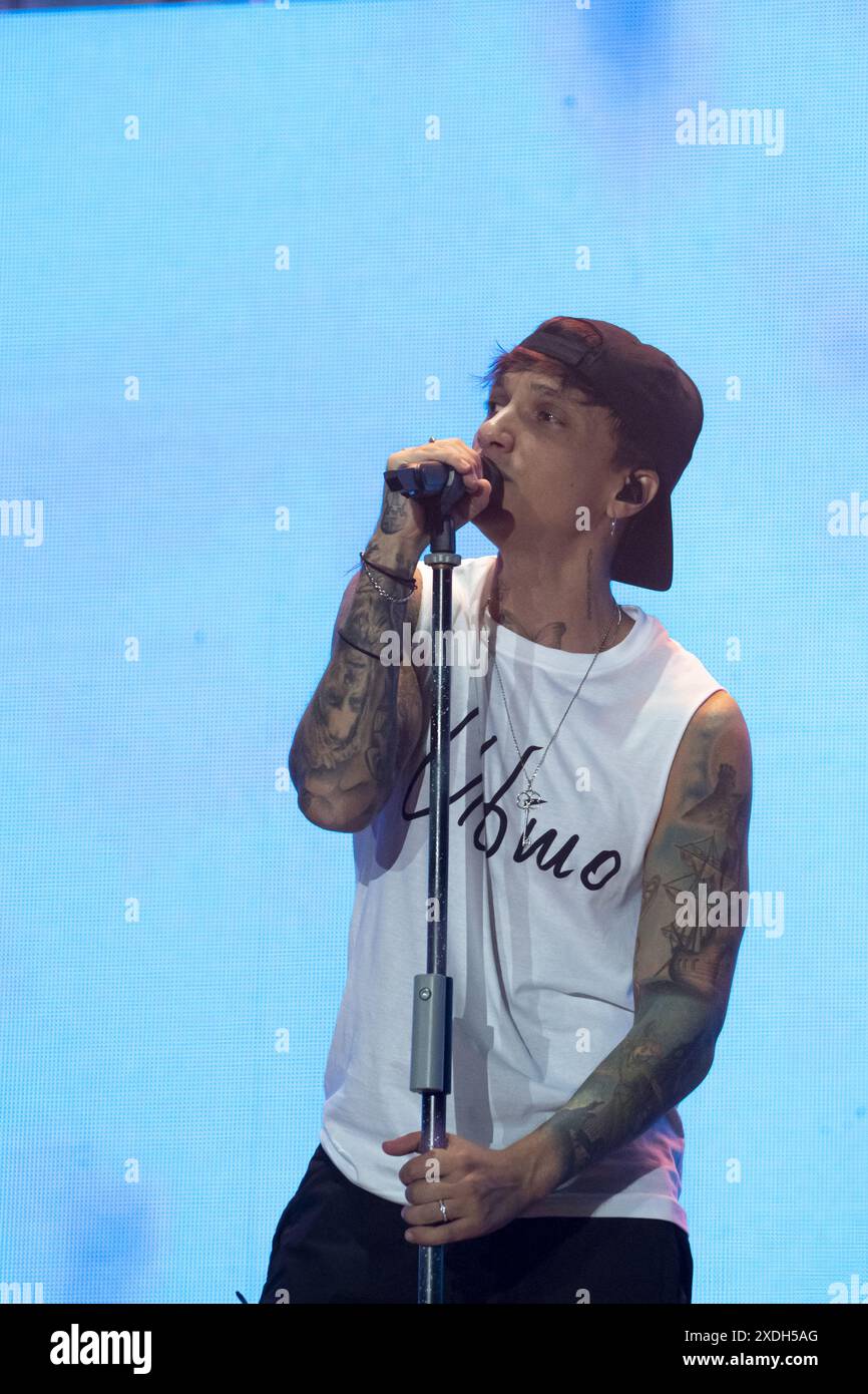 Rome. 06/22/2024 Ultimo's record-breaking tour continues. The Roman ...