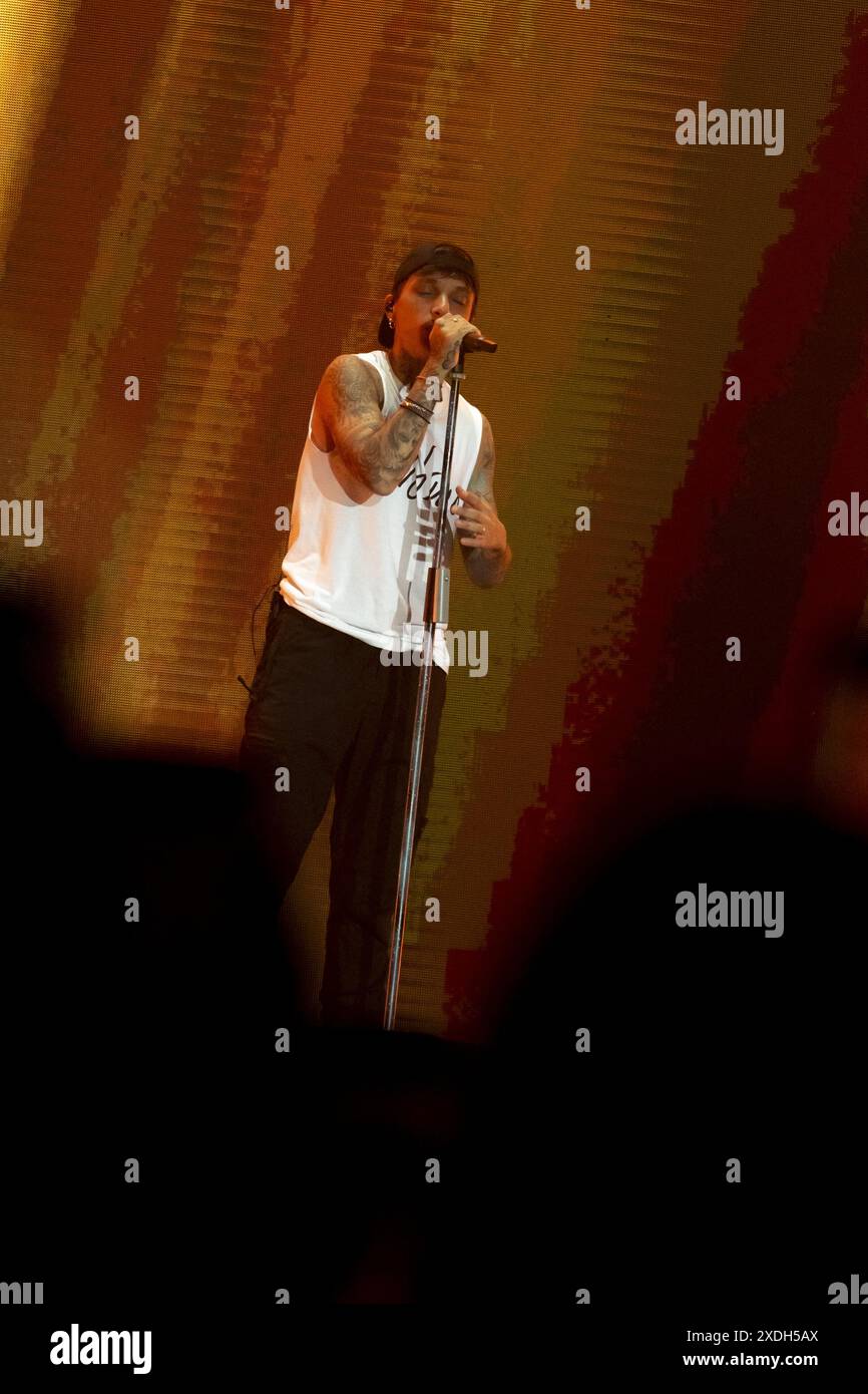 Rome. 06/22/2024 Ultimo's record-breaking tour continues. The Roman ...