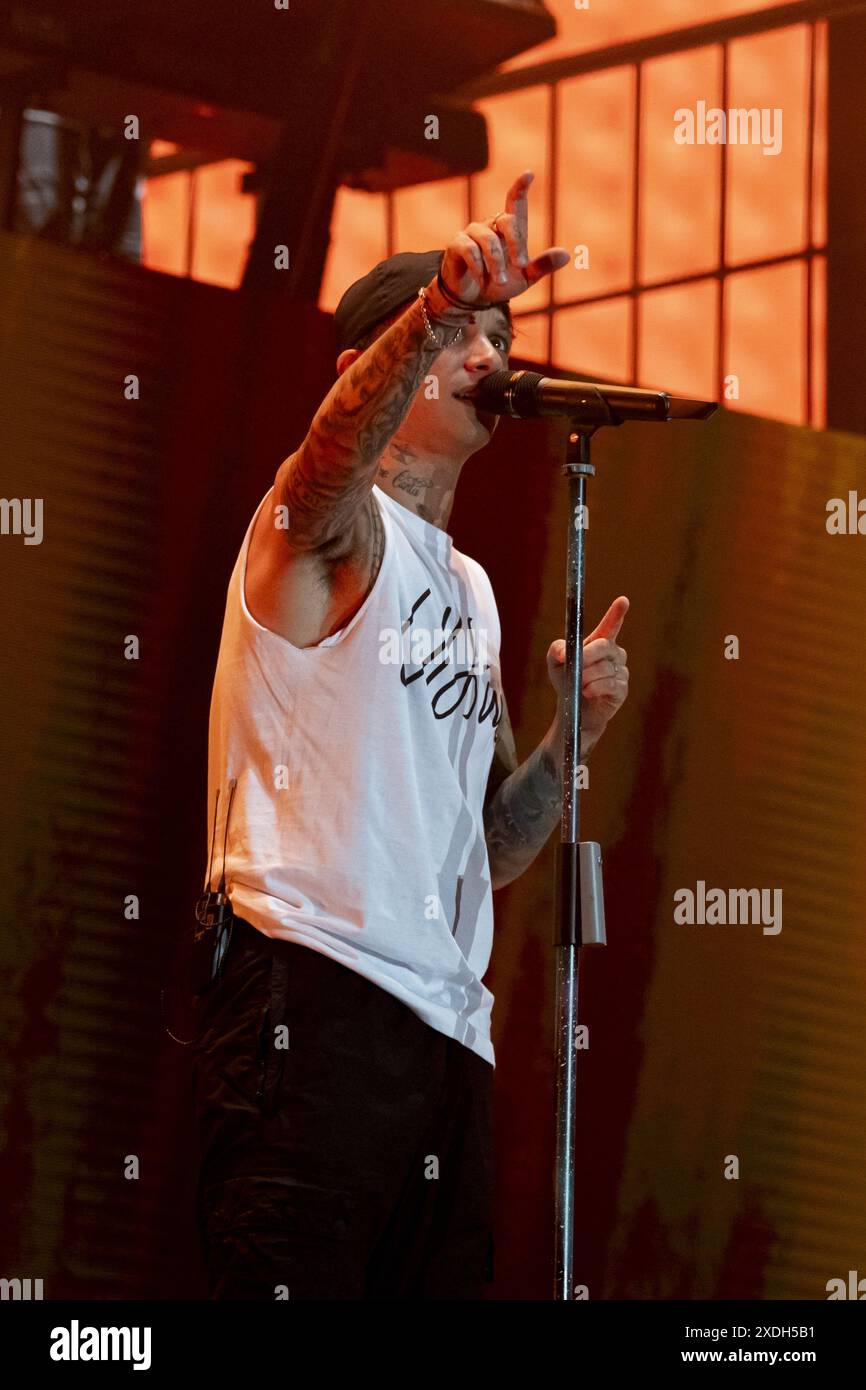 Rome. 06/22/2024 Ultimo's record-breaking tour continues. The Roman ...