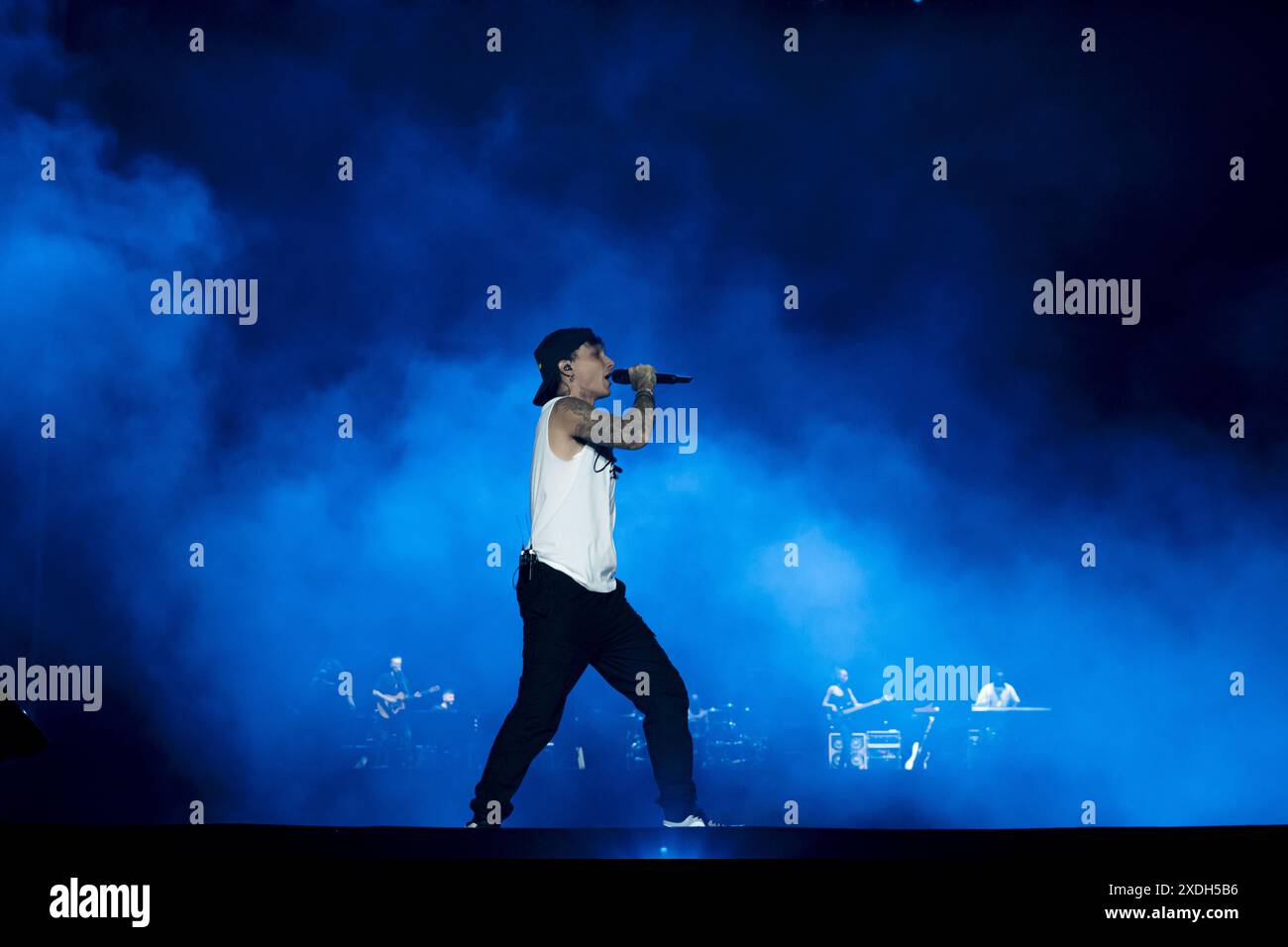 Rome. 06/22/2024 Ultimo's record-breaking tour continues. The Roman ...