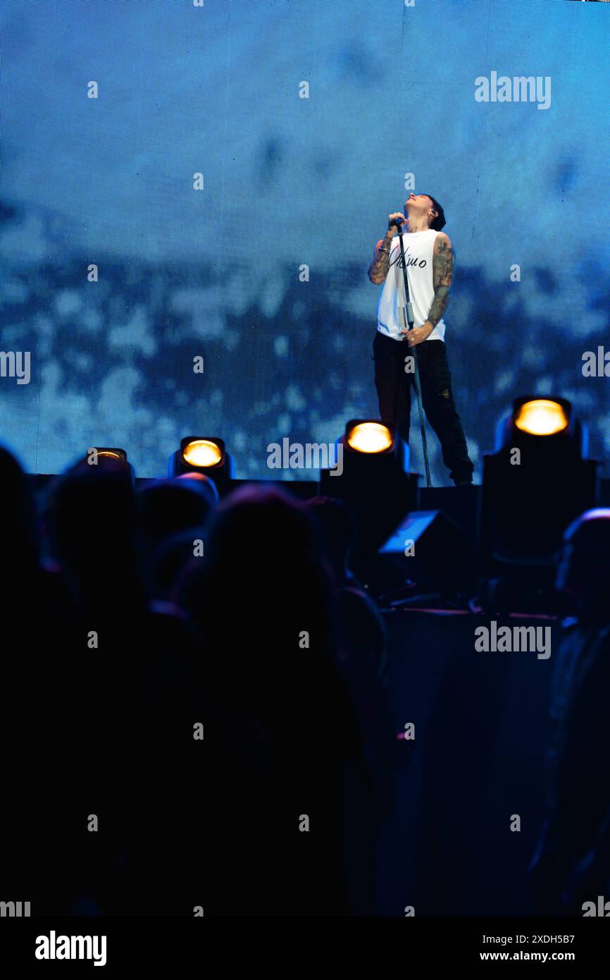 Rome. 06/22/2024 Ultimo's record-breaking tour continues. The Roman ...