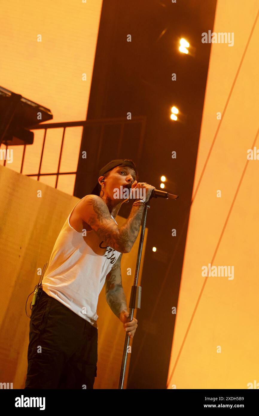 Rome. 06/22/2024 Ultimo's record-breaking tour continues. The Roman ...