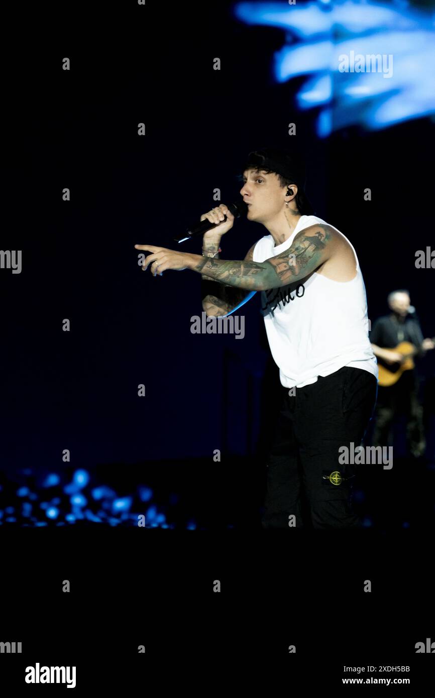 Rome. 06/22/2024 Ultimo's record-breaking tour continues. The Roman ...