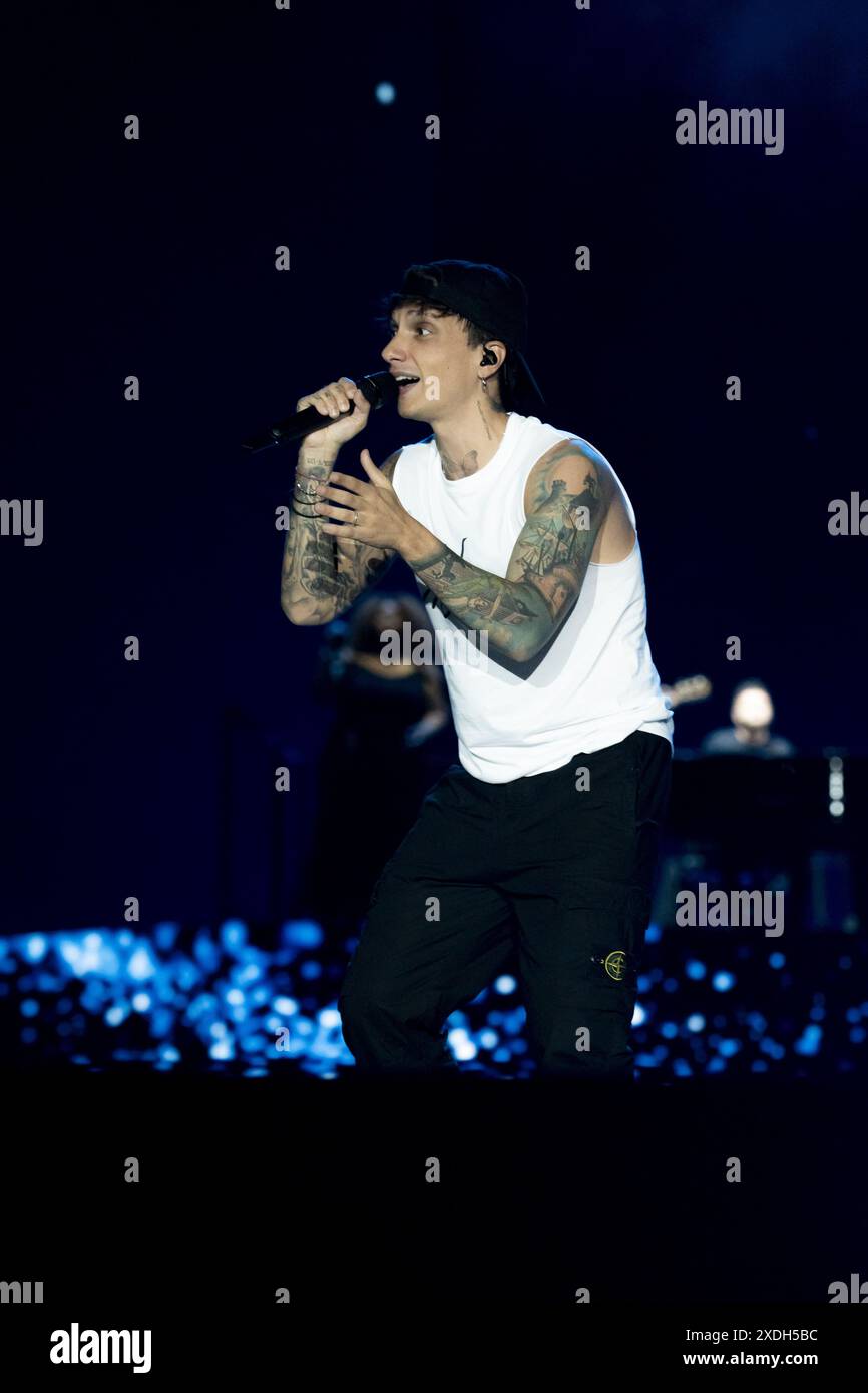 Rome. 06/22/2024 Ultimo's record-breaking tour continues. The Roman ...