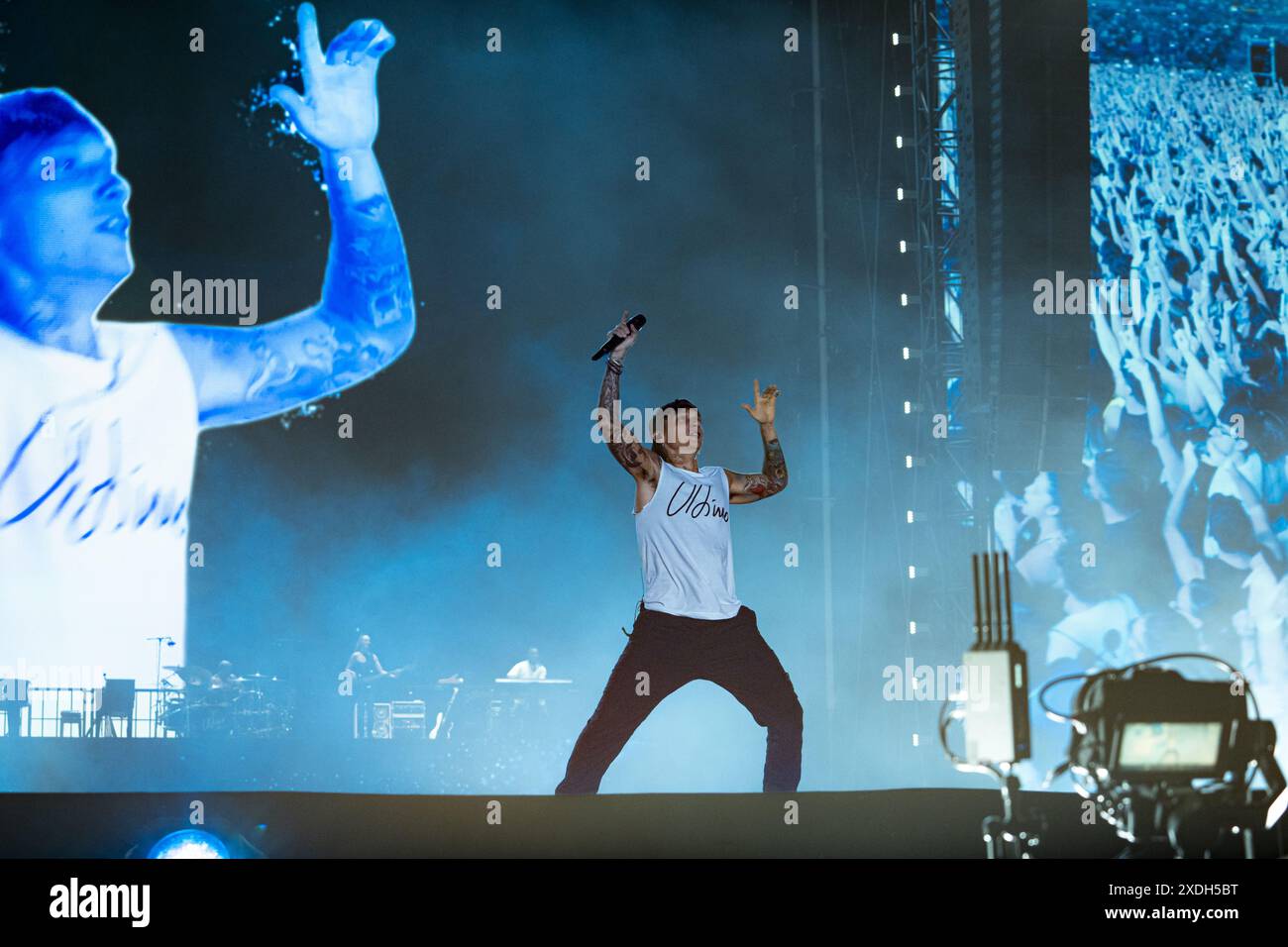 Rome. 06/22/2024 Ultimo's record-breaking tour continues. The Roman ...