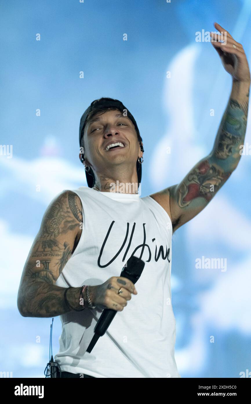 Rome. 06/22/2024 Ultimo's record-breaking tour continues. The Roman ...