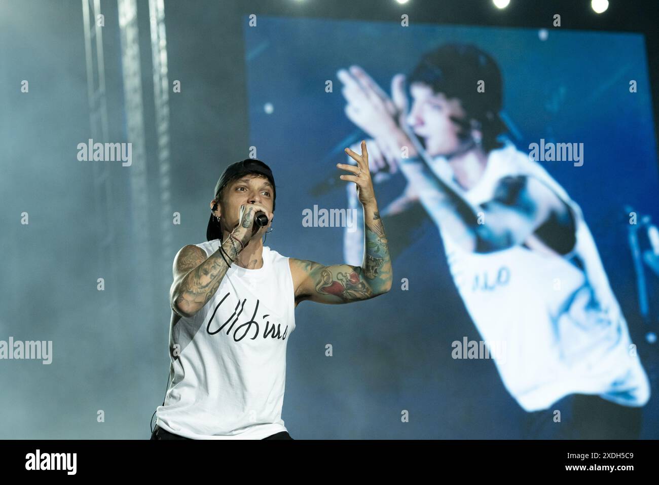 Rome. 06/22/2024 Ultimo's record-breaking tour continues. The Roman ...