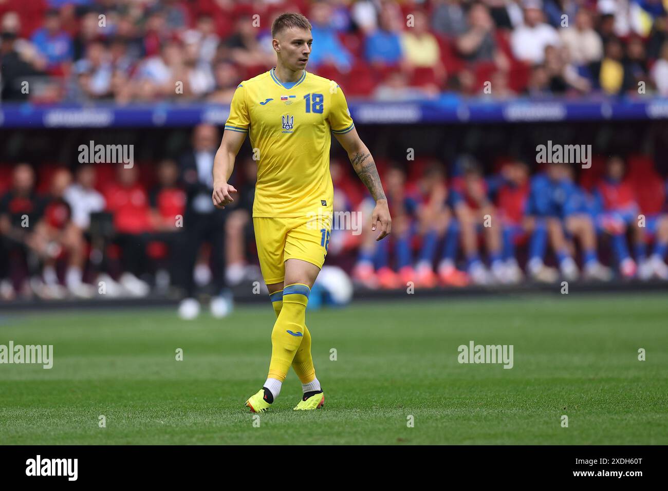 Volodymyr Brazhko of Ukraine looks on during the Uefa Euro 2024 Group E ...