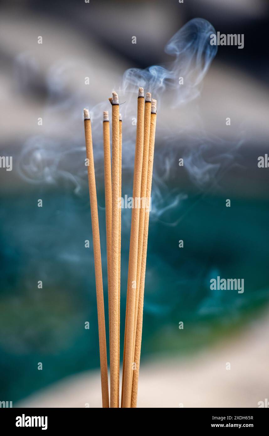 Close up burning incense stick hi-res stock photography and images - Alamy