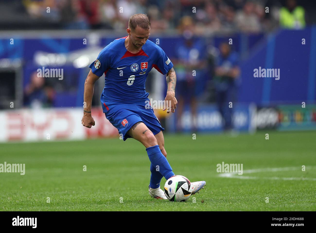 Ondrej Duda of Slovakia in action during the Uefa Euro 2024 Group E ...