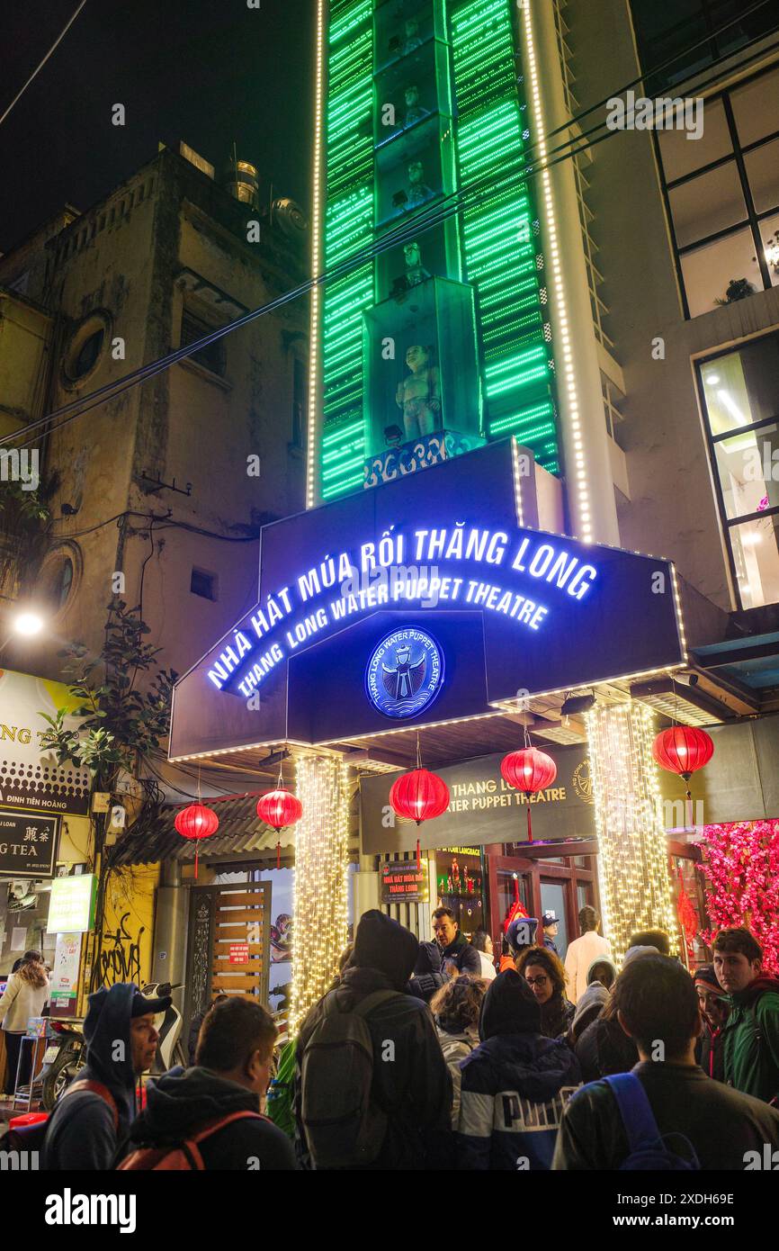 Hanoi, Vietnam - 28 Feb, 2024: Entrance to the Thang Long Water Puppet ...