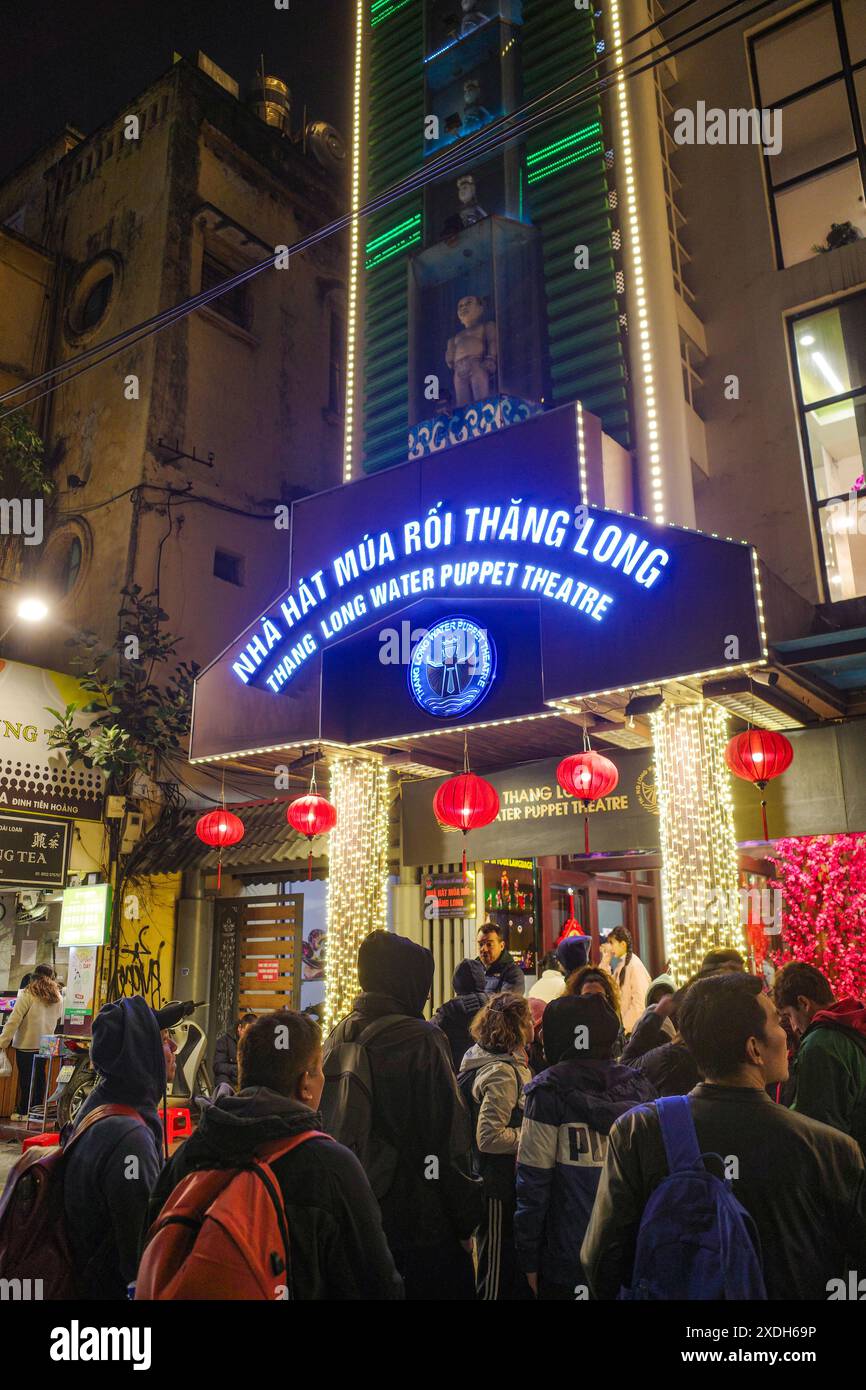 Hanoi, Vietnam - 28 Feb, 2024: Entrance to the Thang Long Water Puppet ...