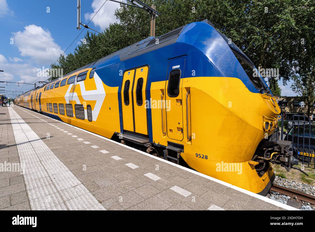 Nederlandse Spoorwegen VIRM train at Schagen railway station Stock ...
