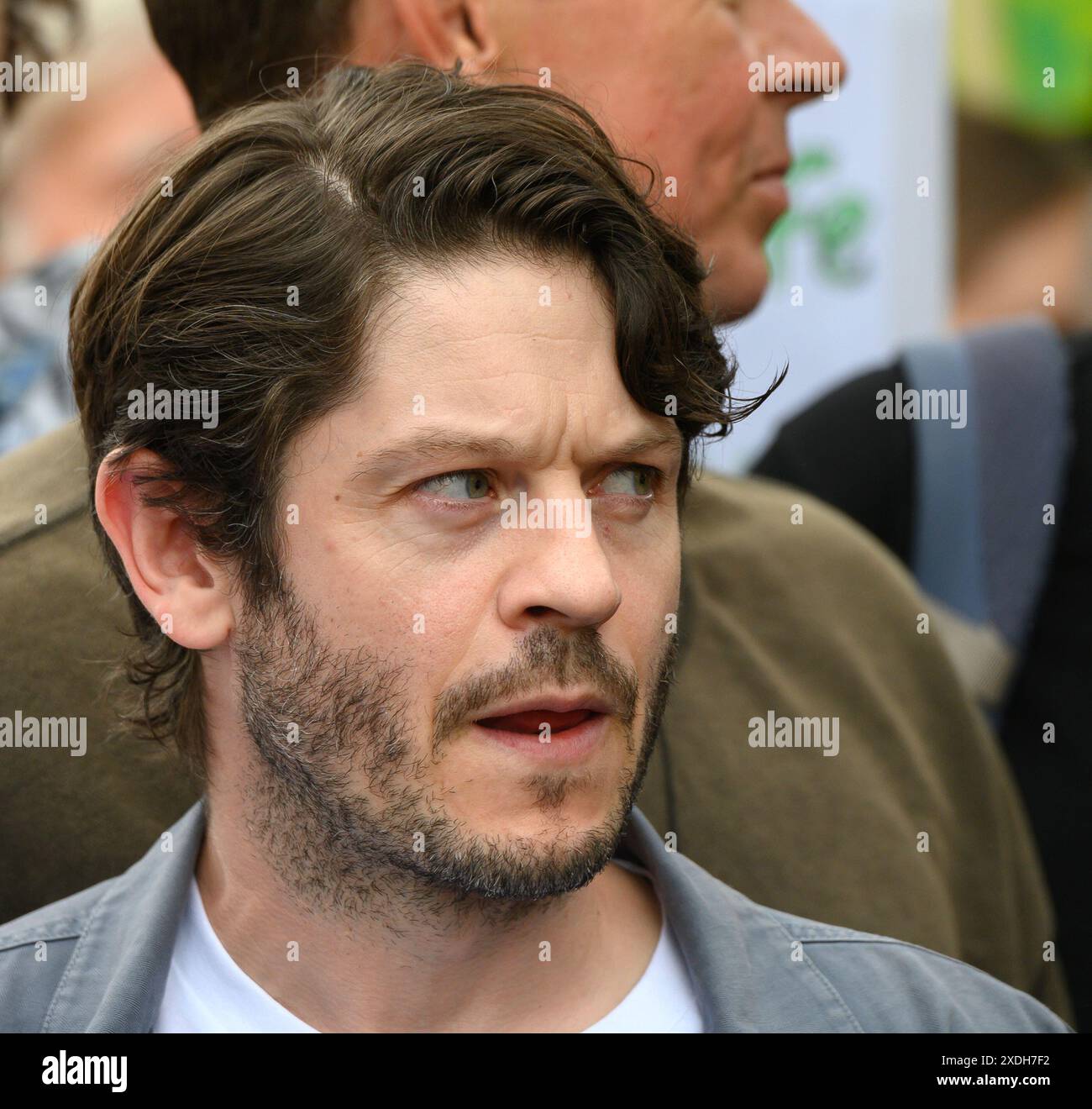 Iwan Rheon (actor) at the start of the Restore Nature Now march through ...