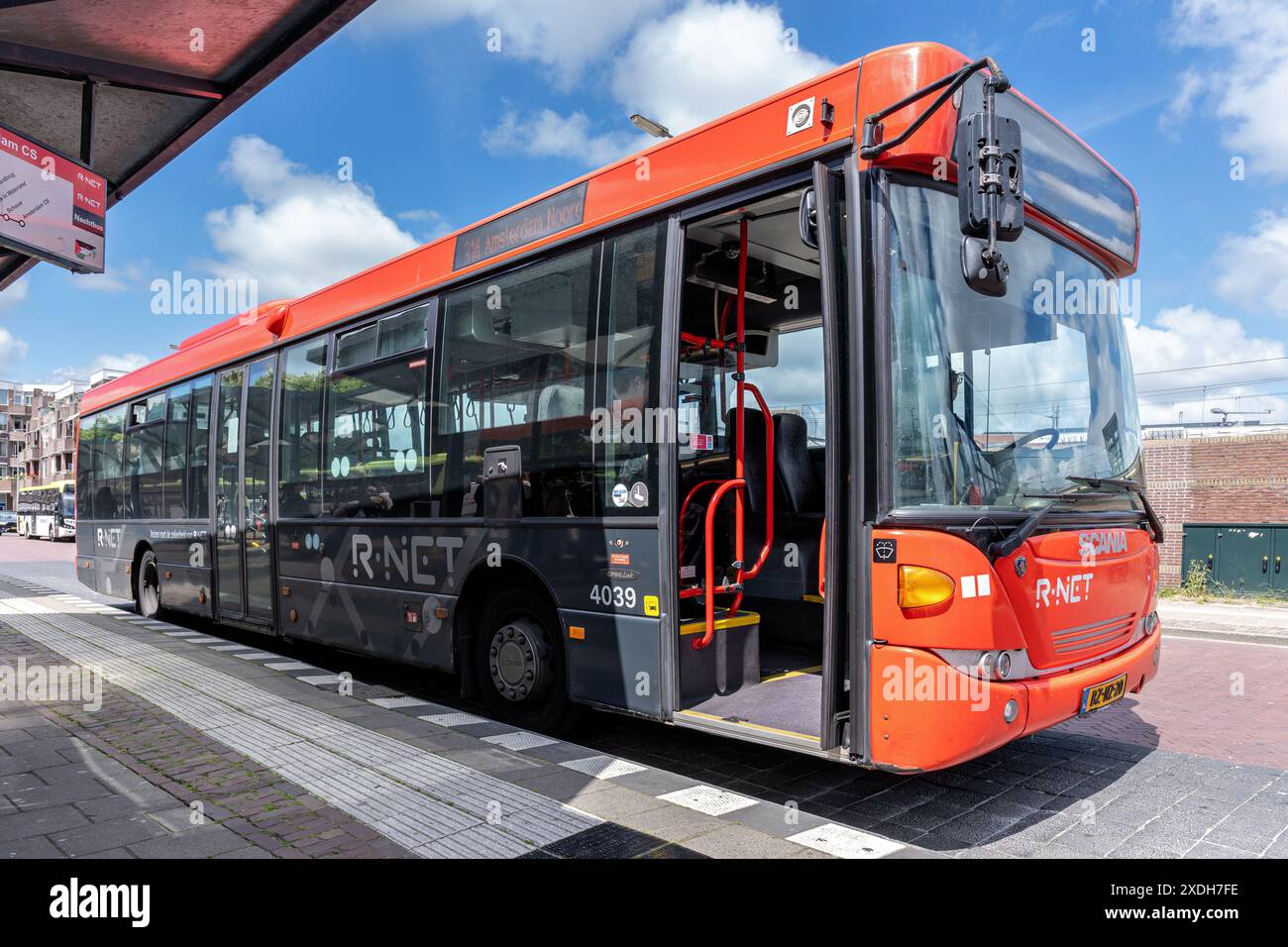 EBS R-Net Scania OmniLink bus in Hoorn, Netherlands Stock Photo - Alamy