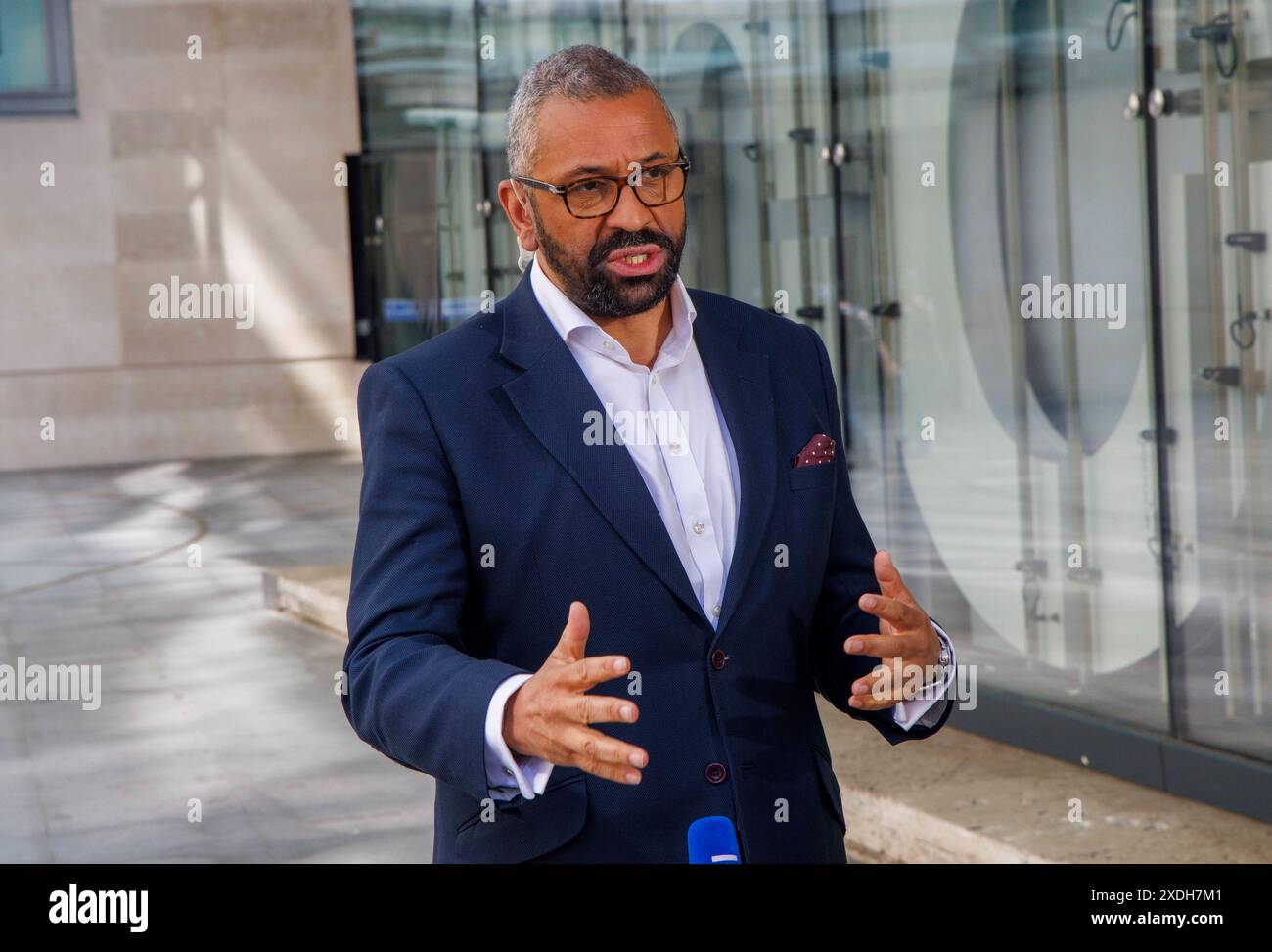 London, UK. 23rd June, 2024. Home Secretary, James Cleverly gives ...