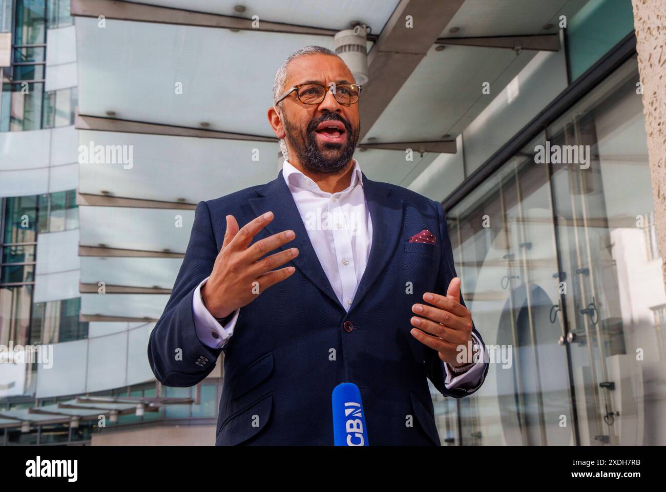 London, UK. 23rd June, 2024. Home Secretary, James Cleverly gives ...